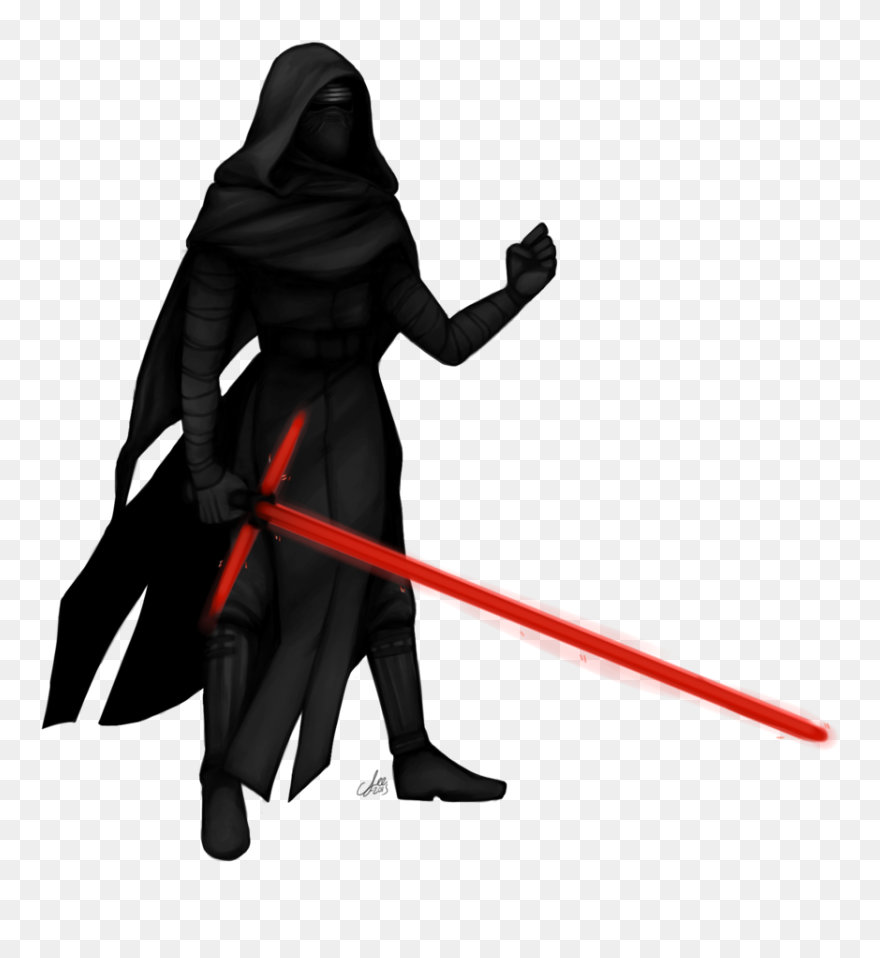 Kylo Ren Rey Character Clip Art - Star Wars Kylo Ren Silhouette - Png ...