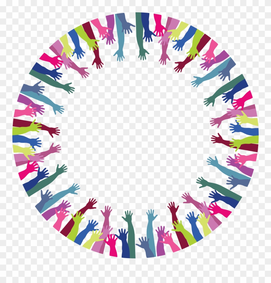 Download Free Clipart Of A Frame Of Hands - Hands In A Circle Clipart ...