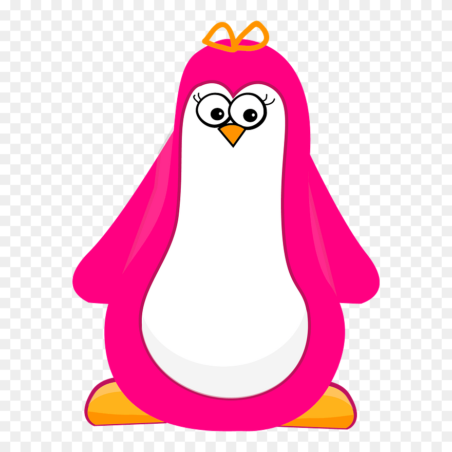 Pink Cartoon Penguin Clipart - Adã©lie Penguin - Png Download (#5301550 ...
