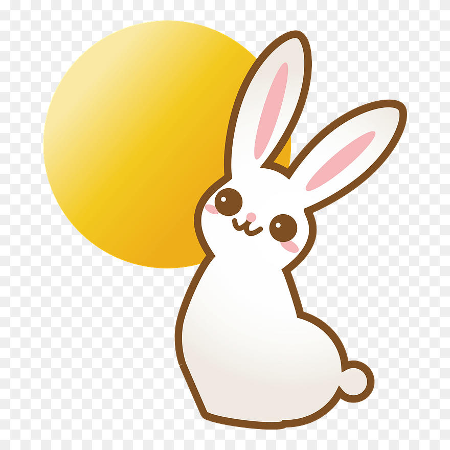 Moon Rabbit Clipart - Gotcha Happy April Fools Day - Png Download ...