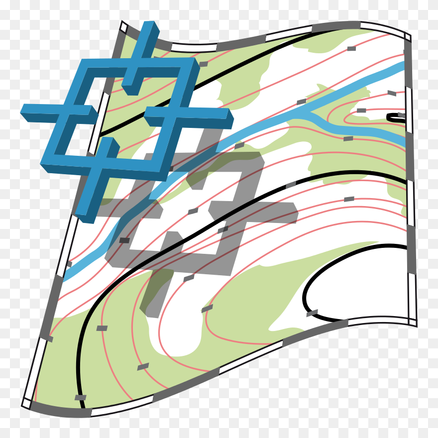 Free Clip Art "carte Topographique Avec Pointeur - Topographic Map ...