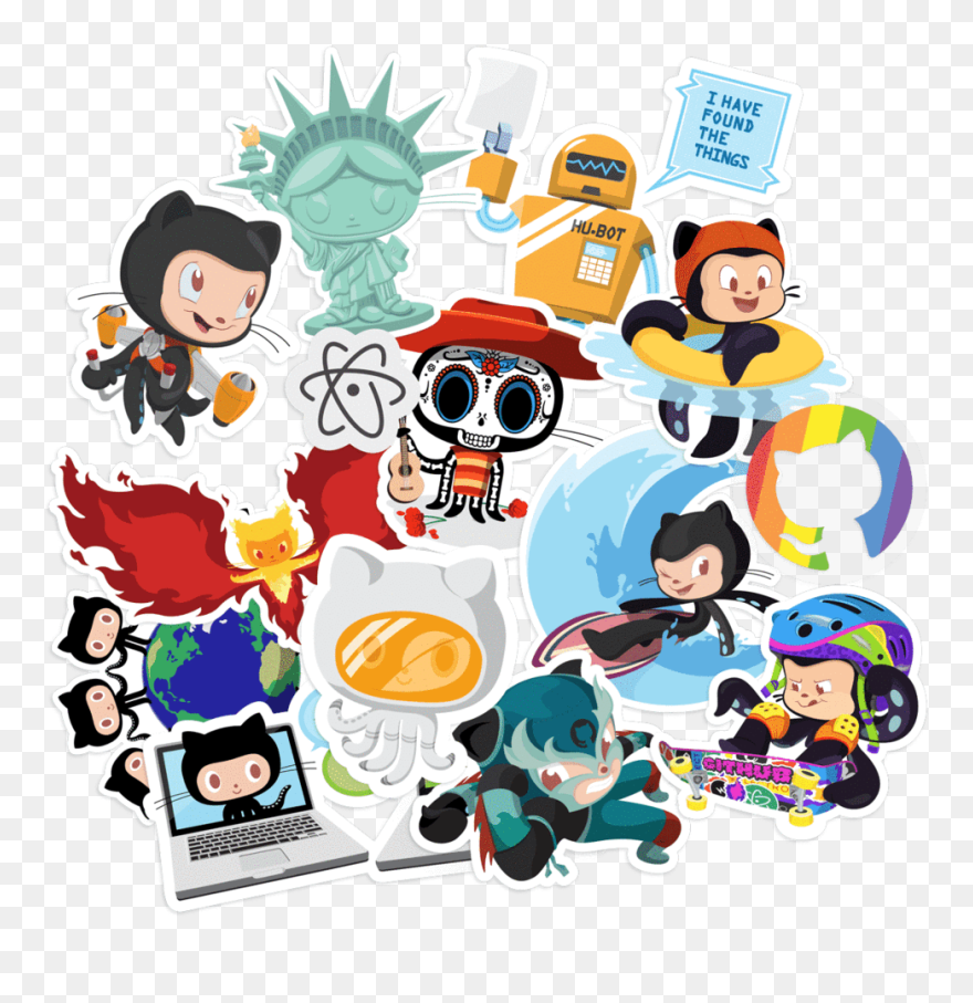 Github Stickers Clipart (#5313363) - PinClipart