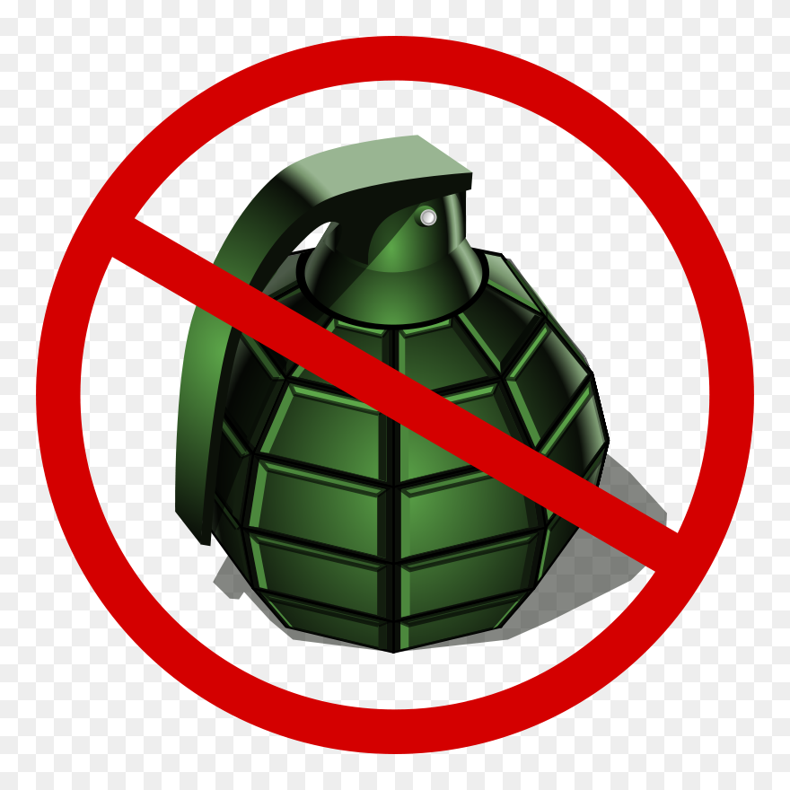 No Grenades - No Explosive Sign Png Clipart (#5314581) - PinClipart
