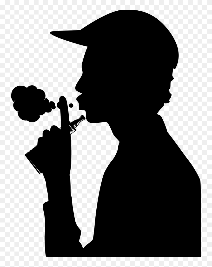 Download Silouette Of Man Vaping - Vaping Silhouette Clipart (#5315953 ...