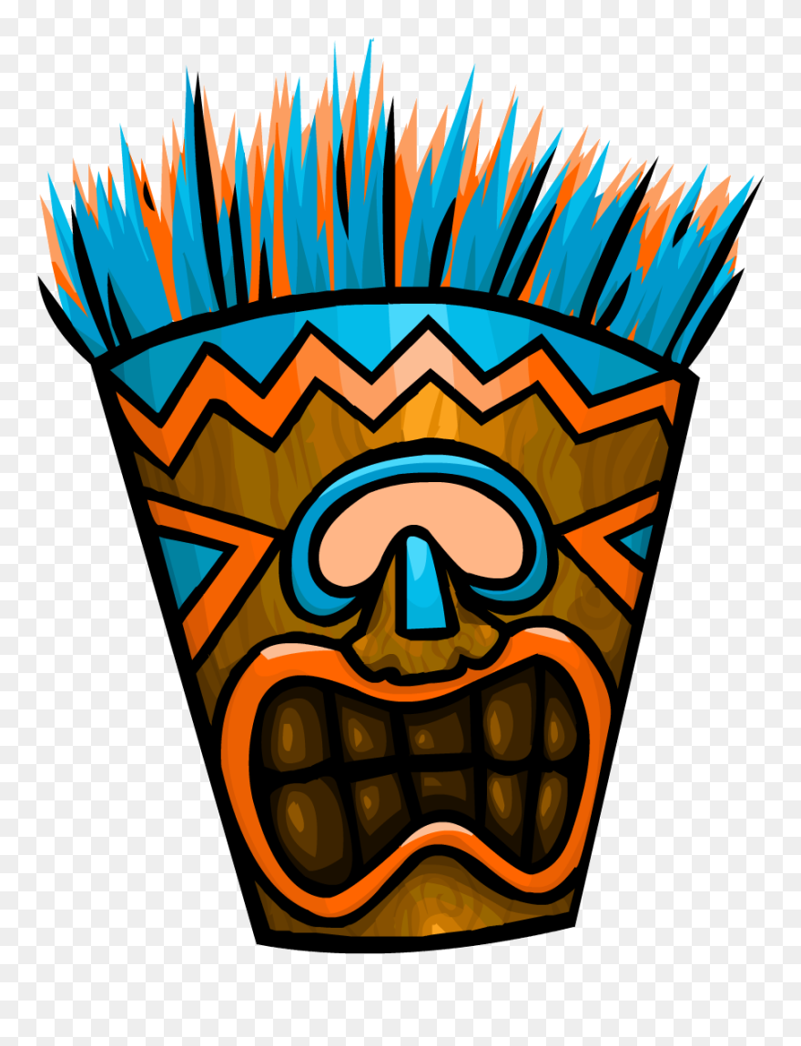 Akuma Drawing Tiki Mask Transparent & Png Clipart Free - Blue Tiki Mask ...