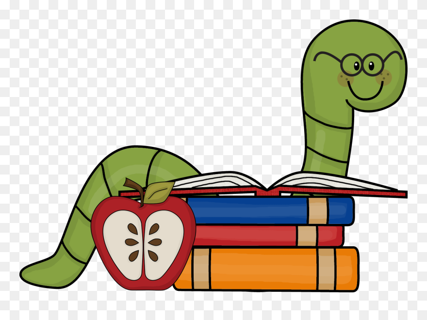 Book Worm Clipart Banner Free Library Calligraphy Clipart - Book Worm ...
