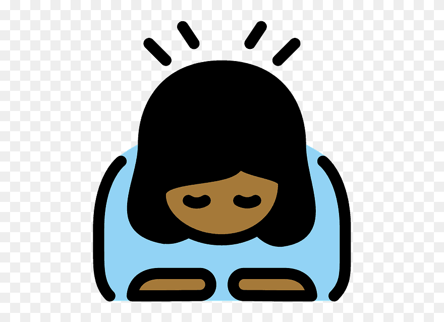 Woman Bowing Emoji Clipart - Bowing - Png Download (#5345730) - PinClipart