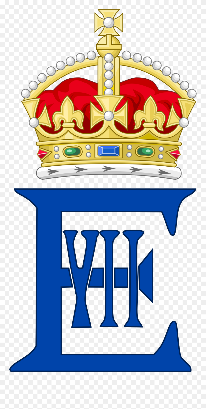 Crown Monogram Clipart Banner Stock King Edward Vii - King Henry Viii ...