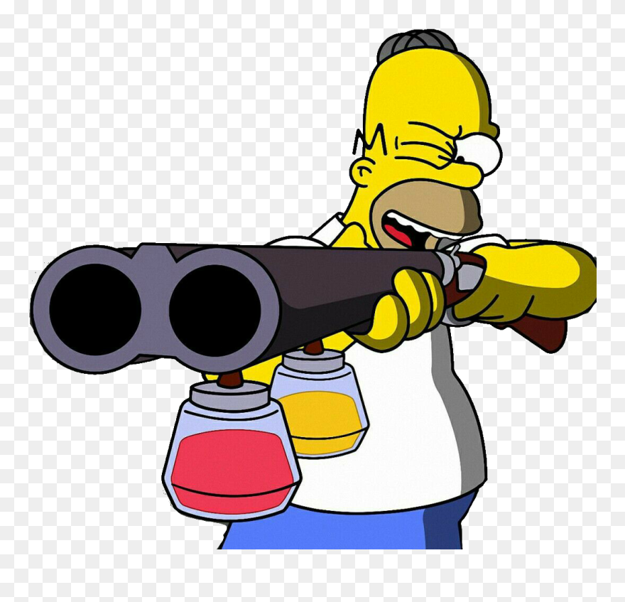 Download #homer Simpson #gun @lucianoballack - Simpsons Wallpaper ...