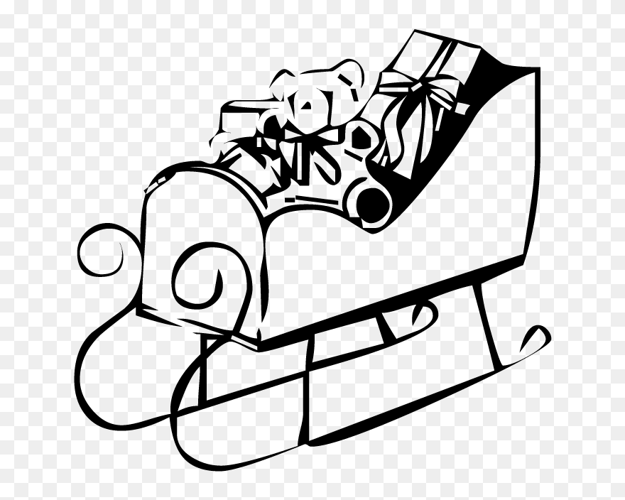 Sledding Drawing Christmas - Coloring Book Clipart (#5354259) - PinClipart