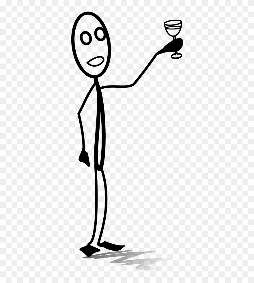 Download Al Drinking A Toast Svg Clip Arts - Sad Stick Figure Png ...