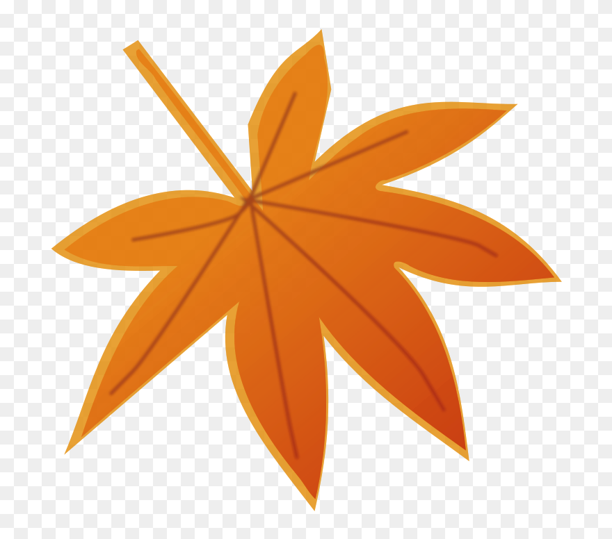 Orange Autumn Leaf Vector Image - Leaf Clip Art - Png Download ...