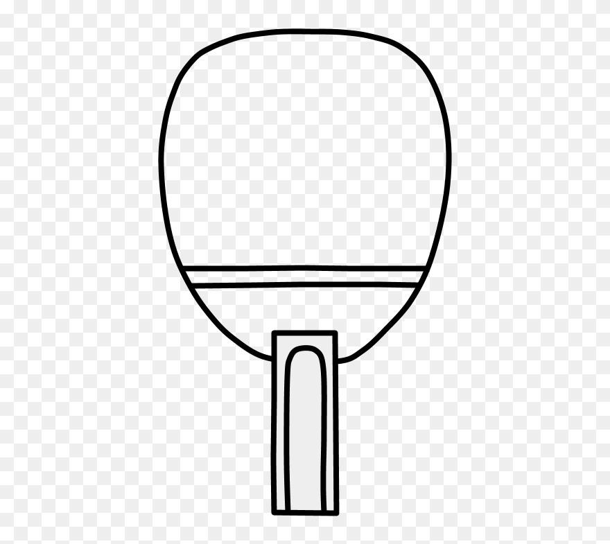 Download Ping Pong Paddle, Table Tennis, Black And White - Line Art ...