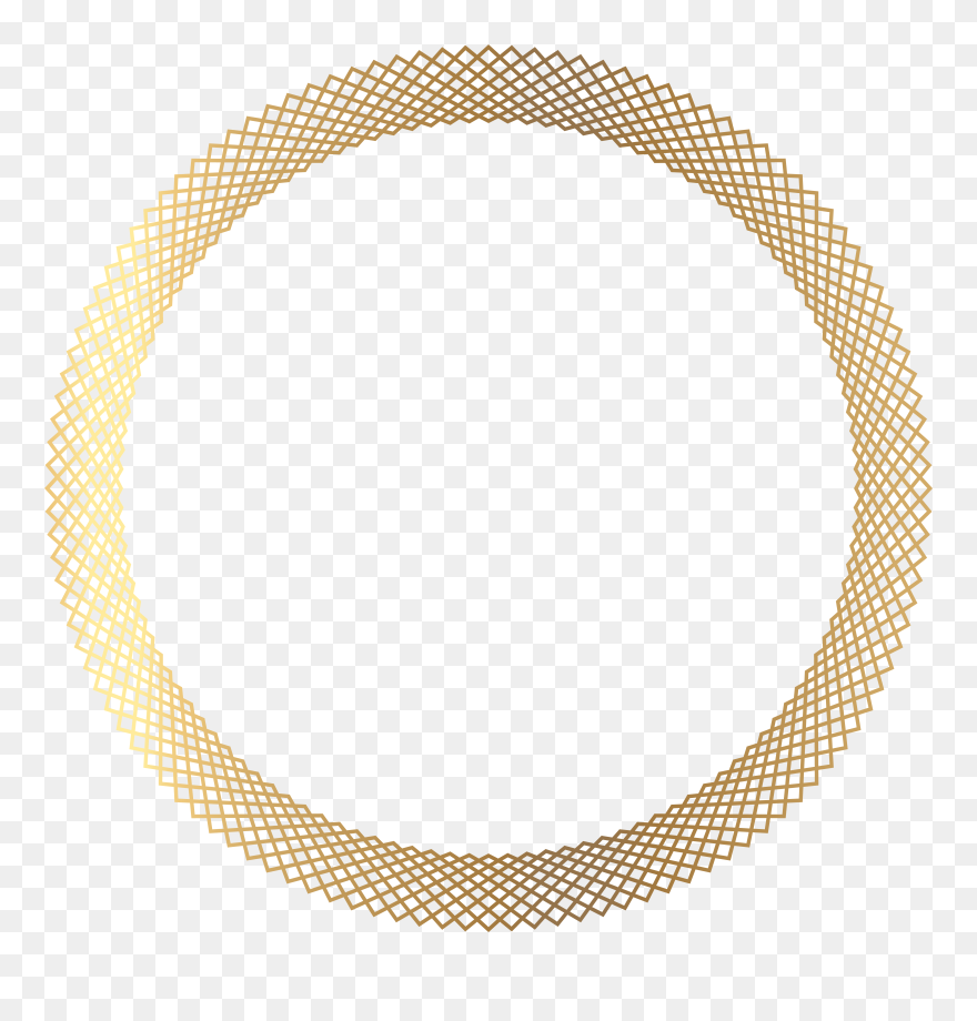 Deco Gold Round Border Png Transparent Clip Art (#5358148) - PinClipart