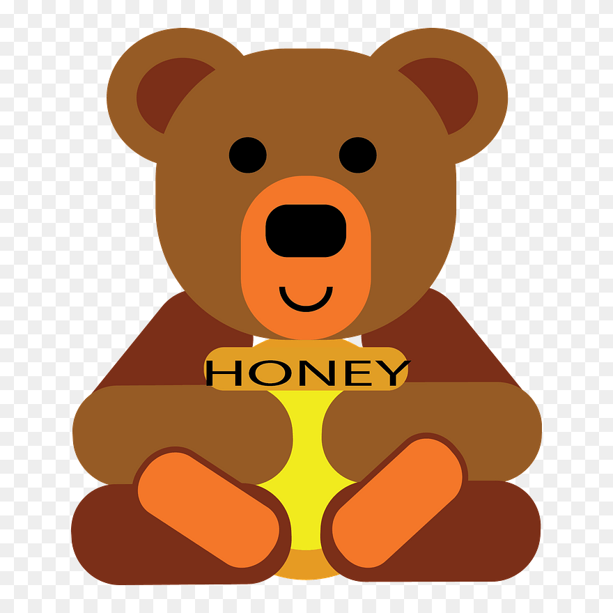 Bear With Honey Clipart - Teddy Bear - Png Download (#5358531) - PinClipart