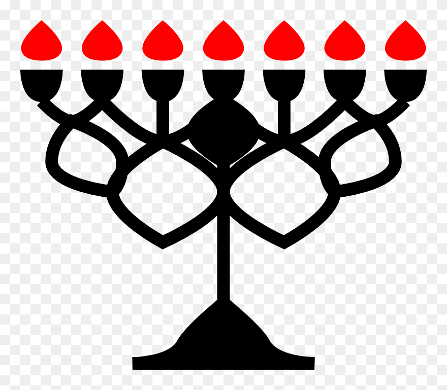 Download Clipart - Menorah - Menorah Red And Black - Png Download ...