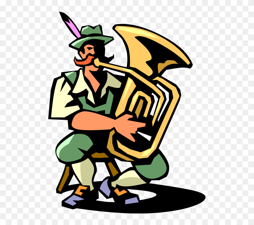 Vector Illustration Of Oom-pah Oompah Or Umpapa Tuba - Oom-pah Clipart ...