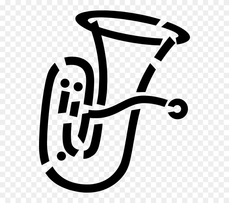 Download Vector Illustration Of Tuba Large Brass Low-pitched - Tuba ...