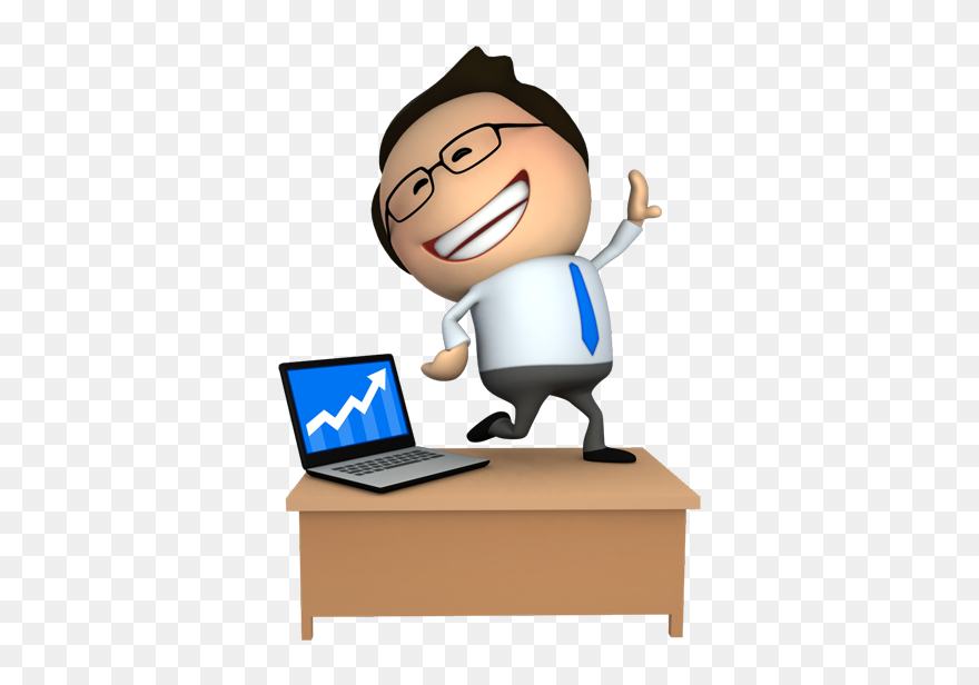 Business Clipart Animated - Transparent Background Computer Training ...