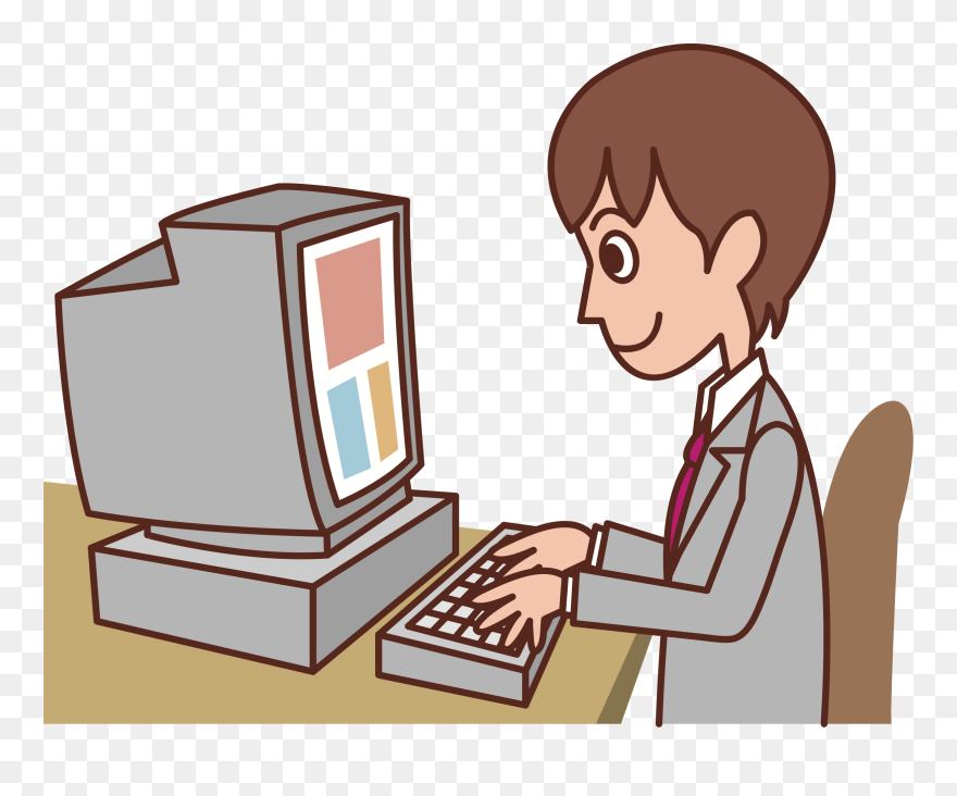 Male Pc User - Computer User Clipart - Png Download (#5366568) - PinClipart