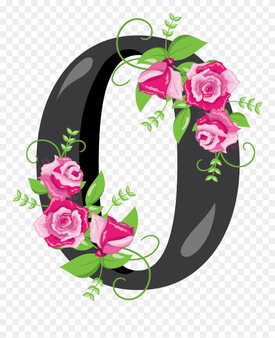 Floral Designs Of The Number Zero Transluscent Clipart - Happy 70th ...