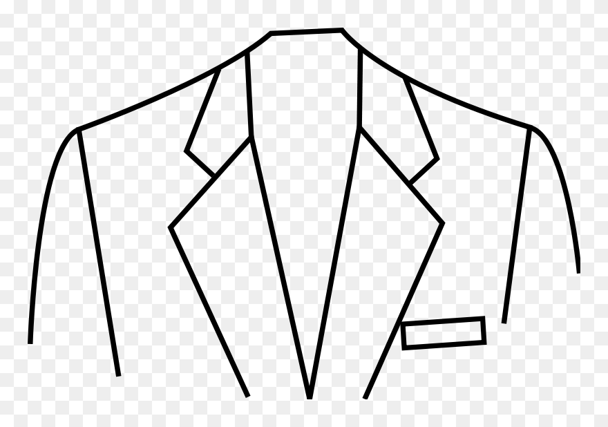 Outline Of A Suit Clipart (#5380120) - PinClipart