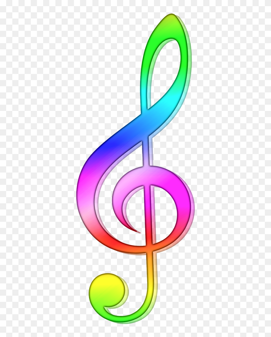 Download Colorful Treble Clef Png Clipart (#5380245) - PinClipart