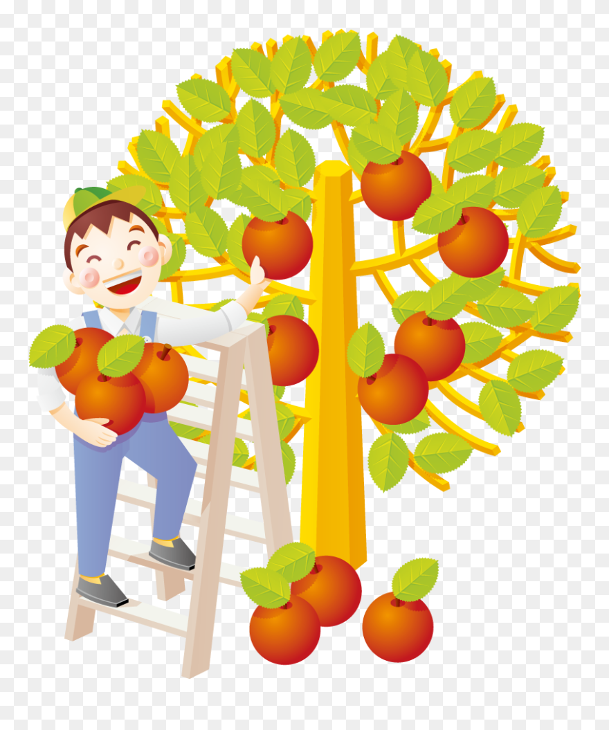 Download Free Clipart Apple Picking Vector Transparent Download ...