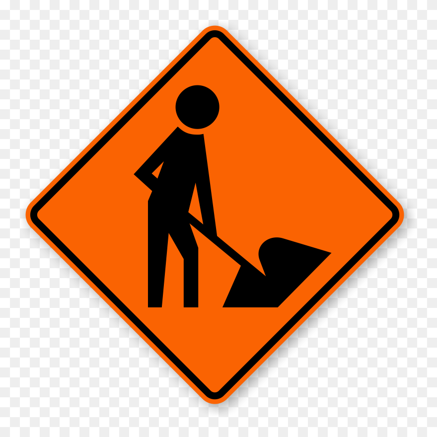 Download Transparent Street Signs Clipart - Construction Men At Work ...