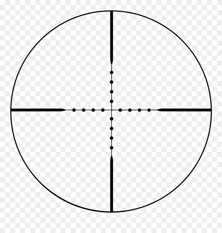 Download Transparent Crosshair Dot Png - Mil Dot Sfp Reticle Clipart ...