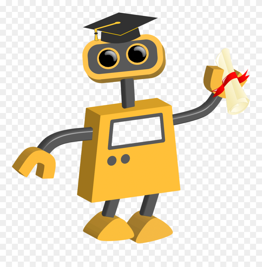 Robot With Graduation Cap Clipart (#5394597) - PinClipart