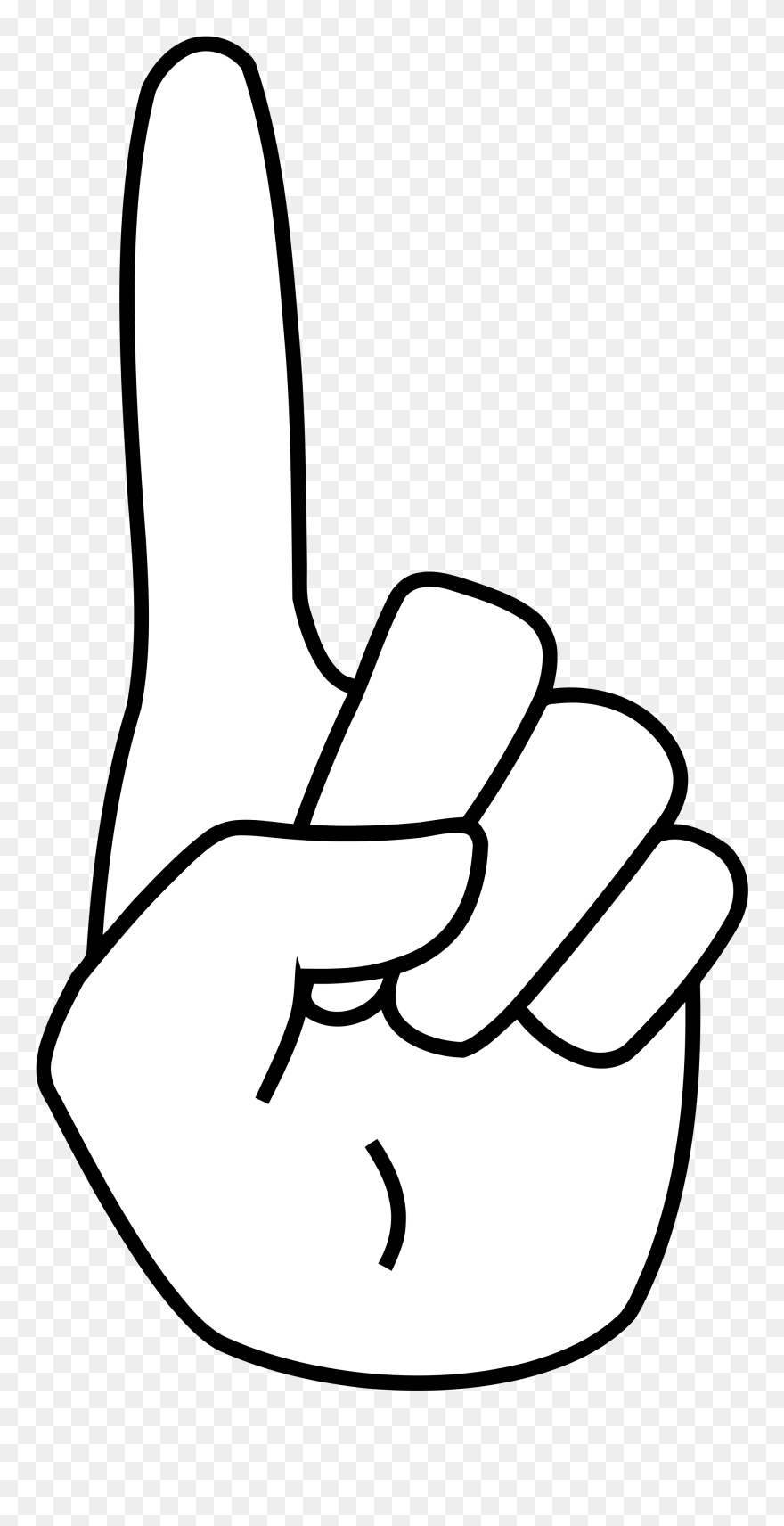 Number 1 Clipart One Finger - Hand Number 1 Png Transparent Png ...