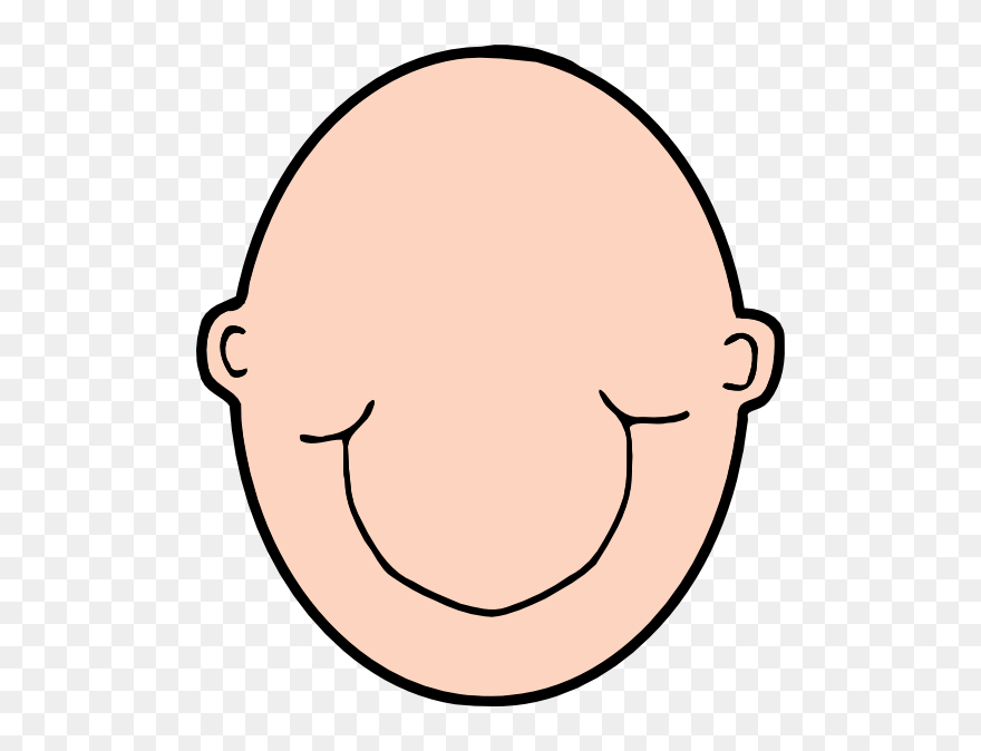Plain Peach Head Clip Art - Clipart Head - Png Download (#5400779 ...