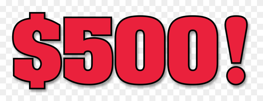 Transparent Carwash Clipart - $500 Transparent - Png Download (#5406001 ...