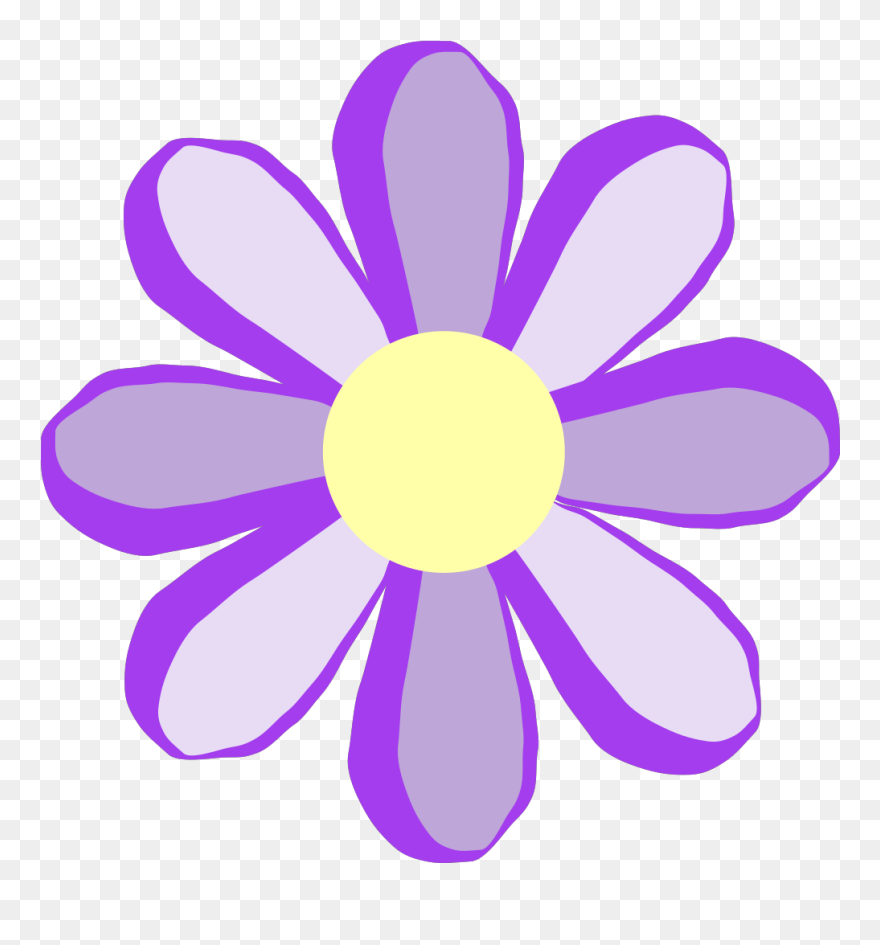 Download Purple Flower Clip Art At Clker - Cute Spring Flower Clipart ...