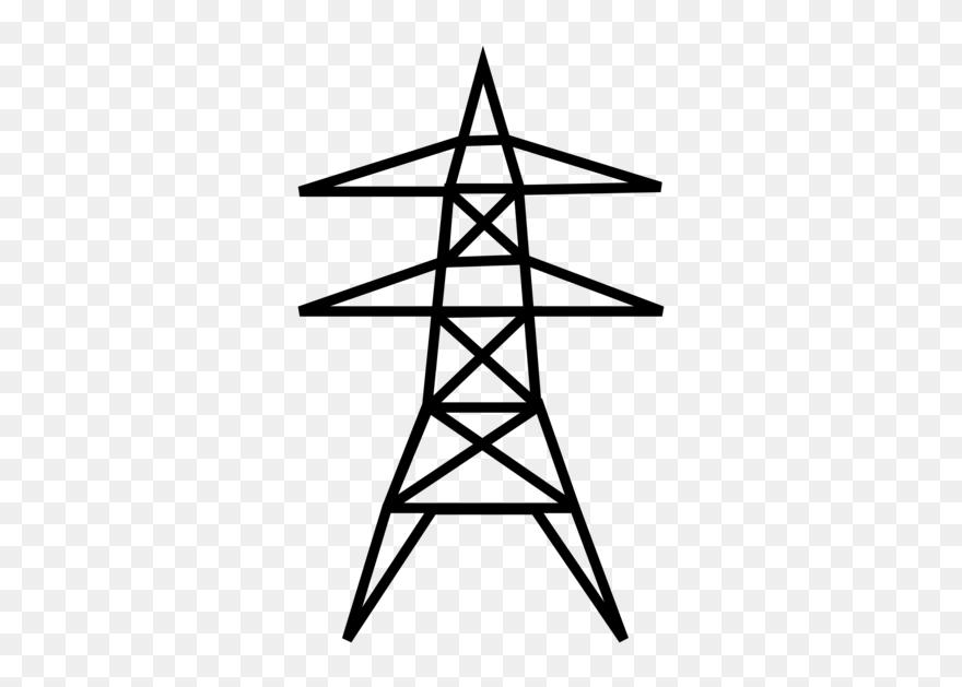 Download Line Art,triangle,symmetry - Electricity Pylon Clipart - Png ...