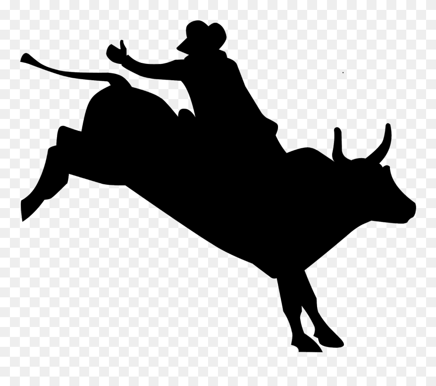 Download Bull Rider Silhouette Png Clipart (#5416869) - PinClipart