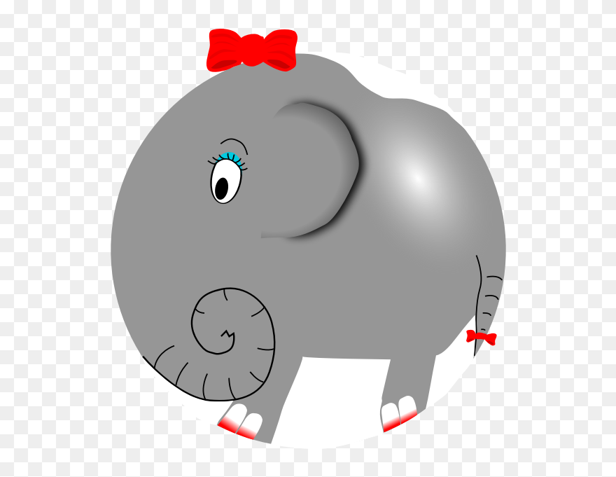 Female Elephant - Female Elephant Cartoon Clipart (#5424717) - PinClipart