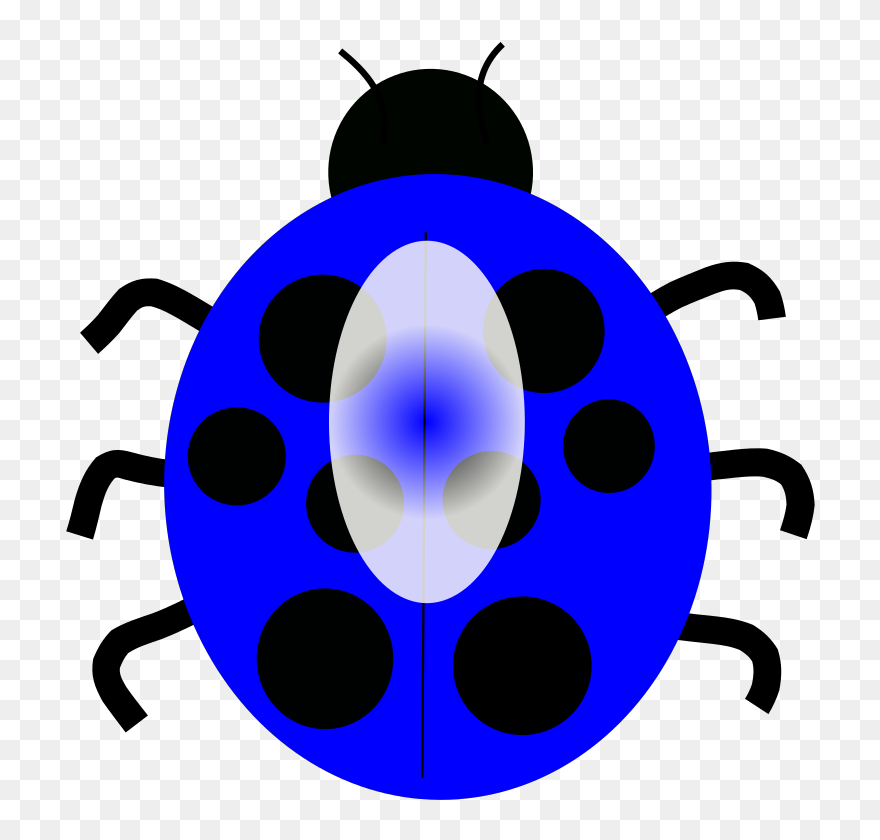 Dark Blue Ladybug Svg Clip Arts - Ladybug Clipart - Png Download ...
