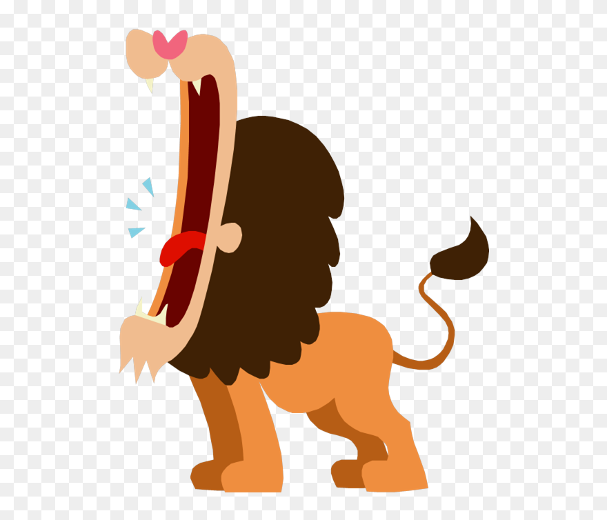 Roar Clipart Loud - Lion Roaring Cartoon Gif - Png Download (#5428132 ...