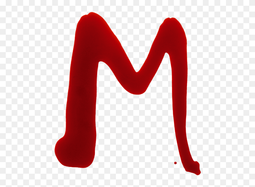 Maniac Red Blood Font - M Letter In Blood Clipart (#5430593) - PinClipart