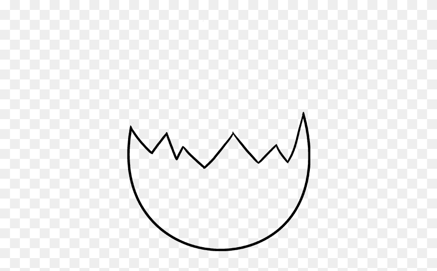 How To Draw Easter Chick - Cracked Egg Shell Cartoon Clipart (#5439038 ...