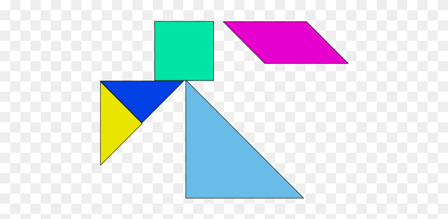 Tangram Puzzle Game Svg Clip Arts - Triangle - Png Download (#5441238 ...