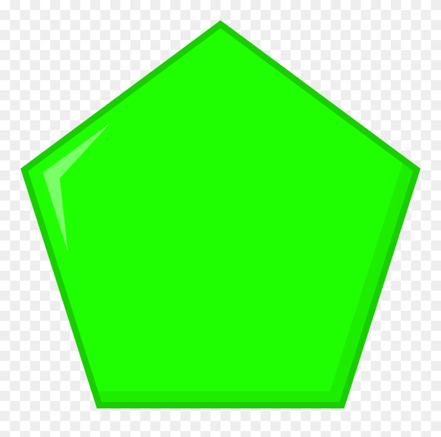 Bfdi Pentagon, Png Download - Green Pentagon Clipart Transparent Png ...