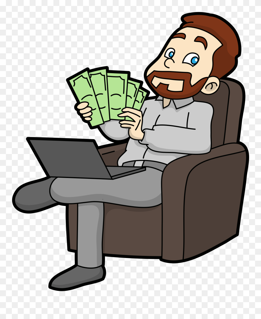 Download Man Counting Money Clipart - Png Download (#5446337) - PinClipart
