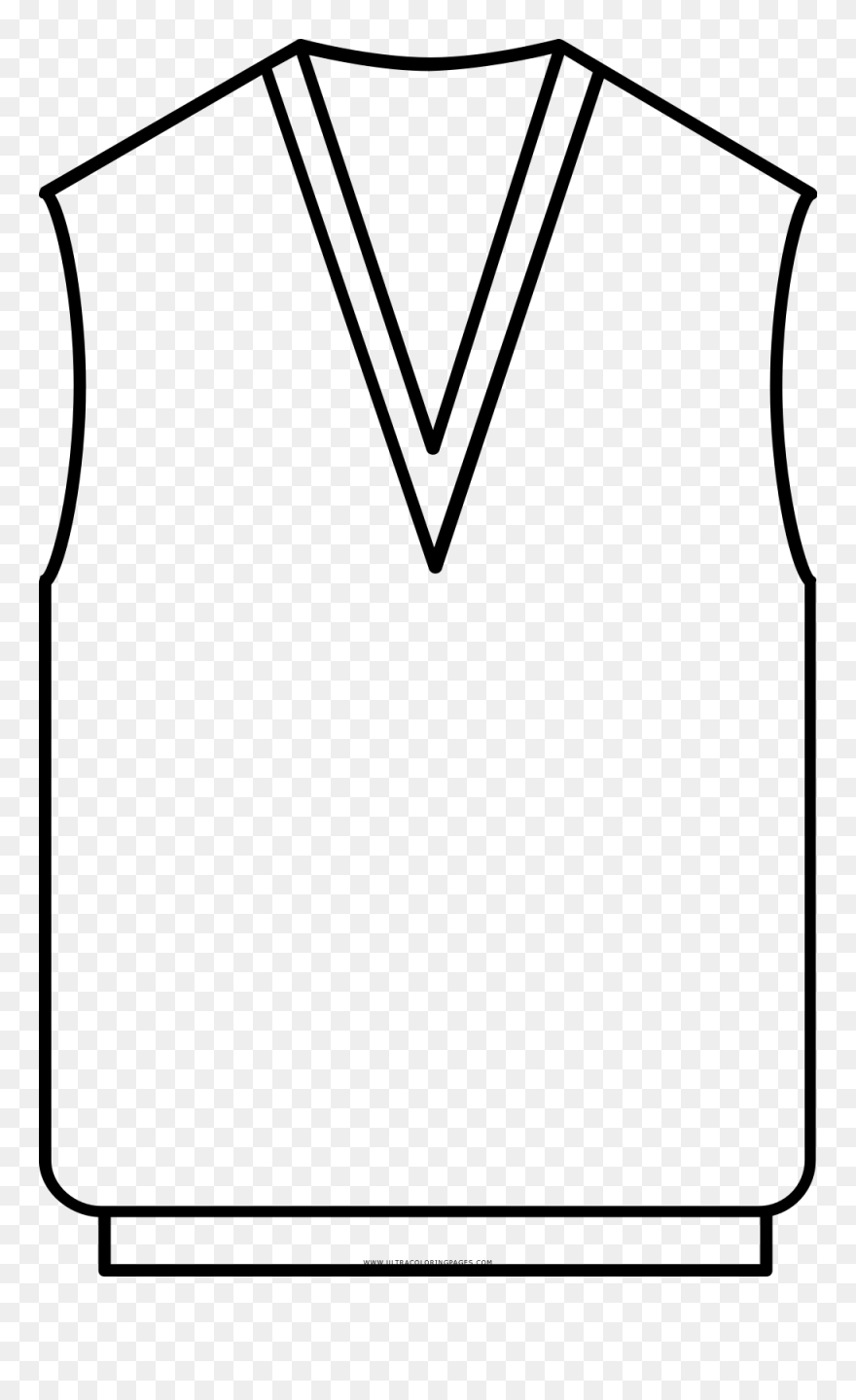 Sweater Vest Coloring Page - Camisa De Entrenamiento Dibujo Clipart ...
