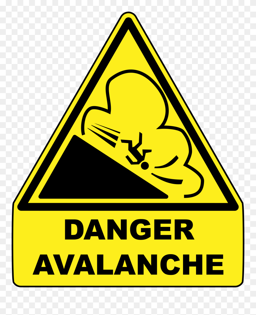 Dangerous Winter Hikes In Alaska - Avalanche Warning Sign Clipart ...