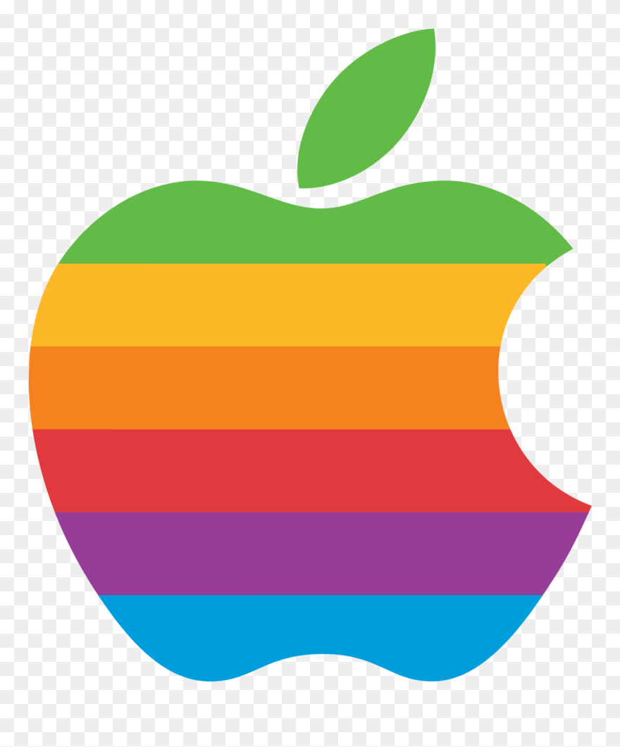 Iphone 6 Plus Apple Logo Ipad Company - Old Rainbow Apple Logo Clipart (#5456121) - PinClipart