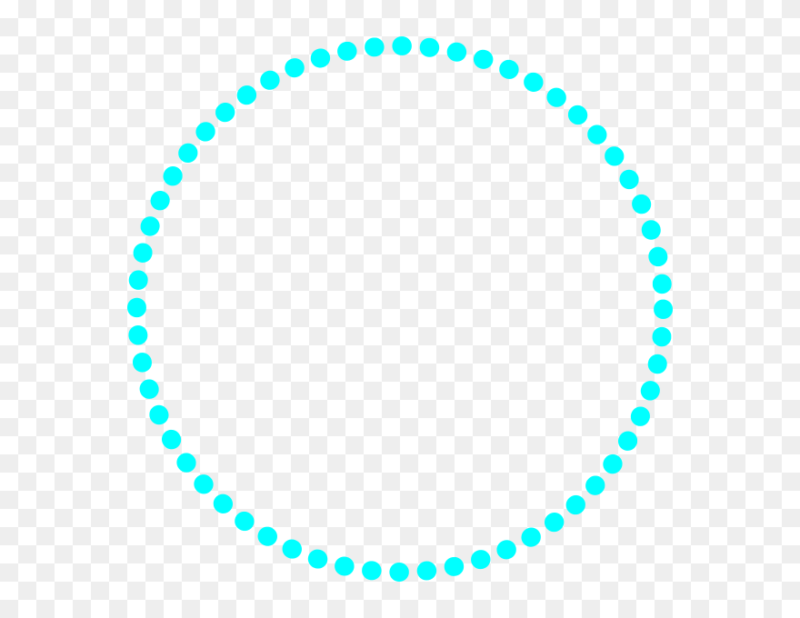 Azul Dotted Circle Clip Art At Clker - Transparent Background Dotted ...