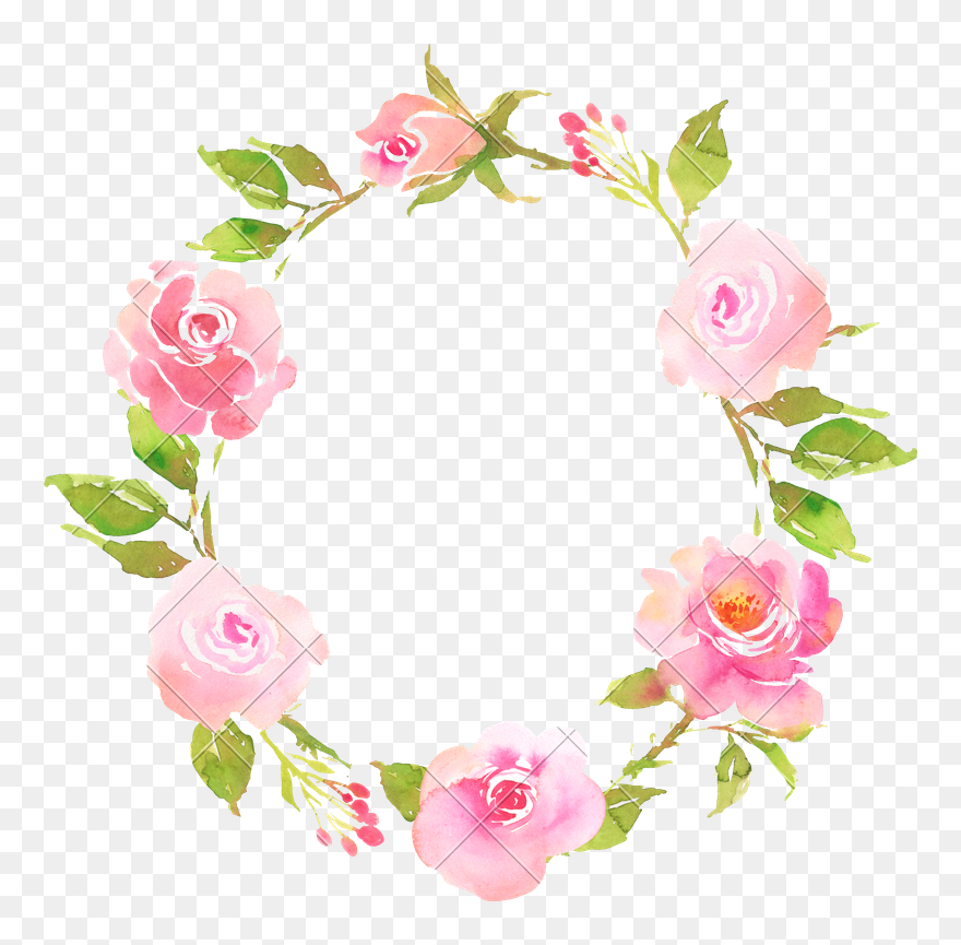 Pink Flower Wreath Png Clipart (#5470722) - PinClipart